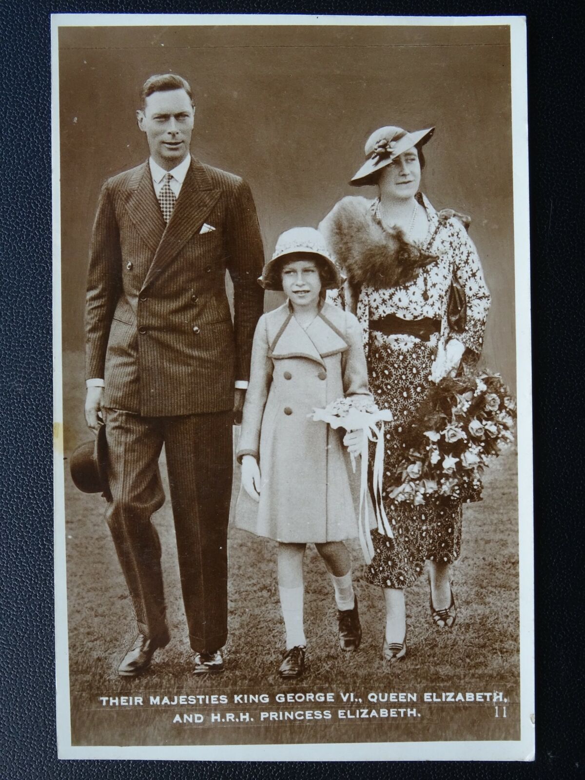 King George Vl, Queen Elizabeth & HRH Princess Elizabeth c1930s RP ...