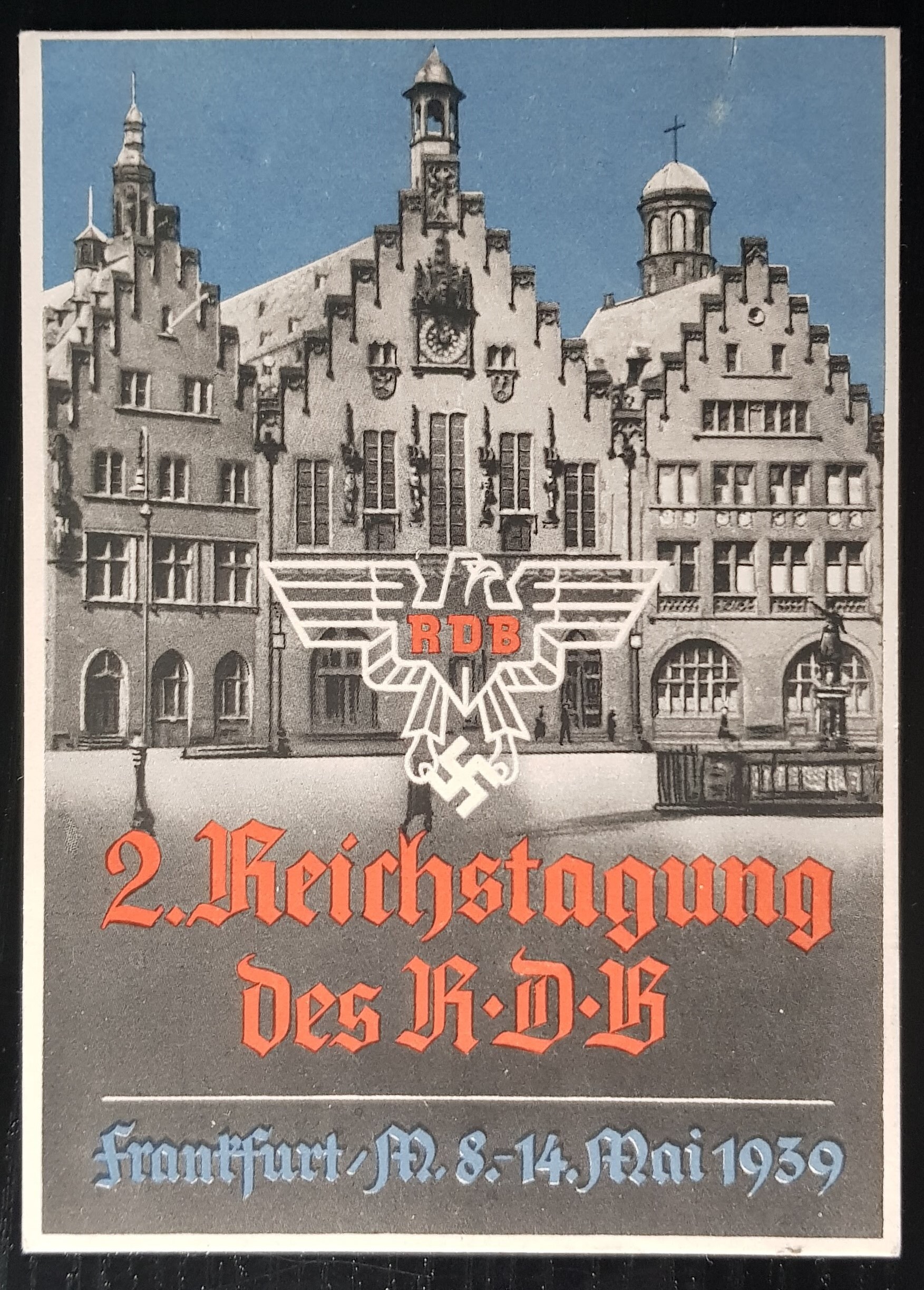 Third Reich Original Propaganda Postcard Reichstag Reichsbund Frankfurt ...
