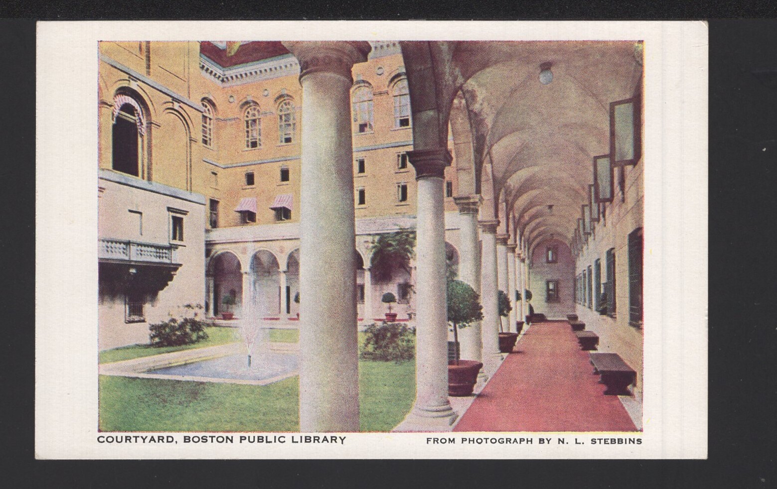 Massachusetts Boston Public Library Courtyard Photograph by N. L ...