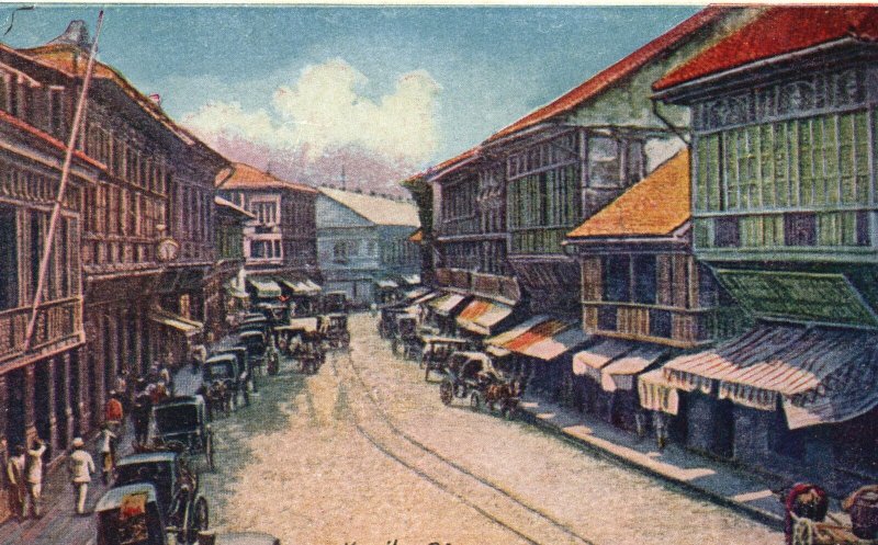 Vintage Postcard Escolta Main Street of Binondo Manila Philippines ...