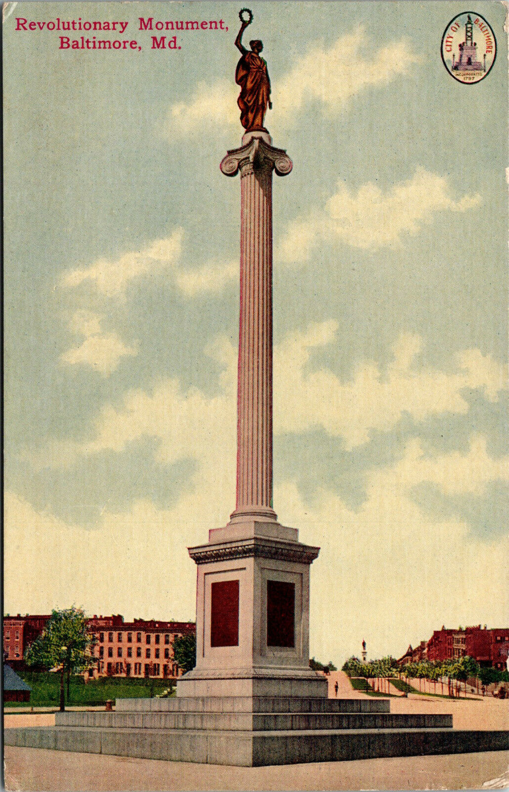 Vtg 1910s Revolutionary Monument Baltimore Maryland MD Postcard ...