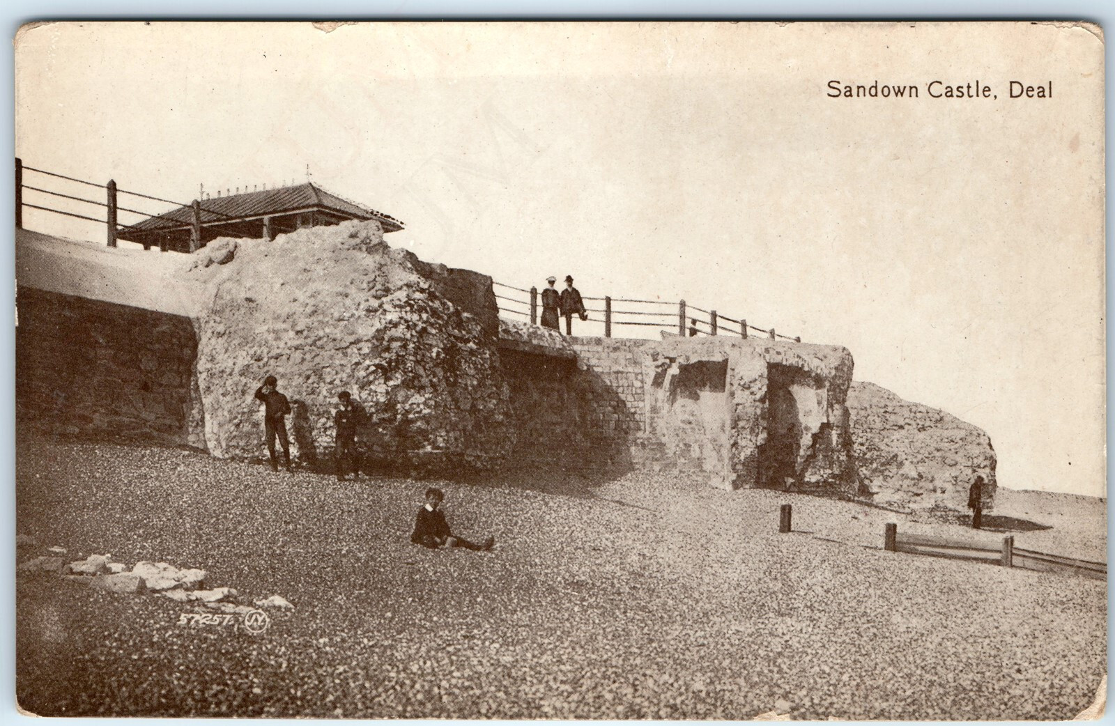 c1910s Sandown Castle, Deal England PC Coastal Ruins Ruin Stone Fort ...