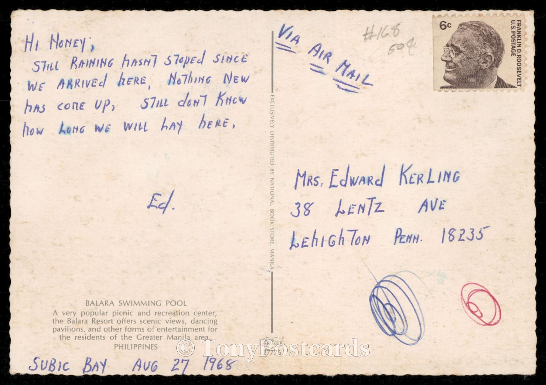 Balara Swimming Pool | Asia & Middle East - Philippines, Postcard ...