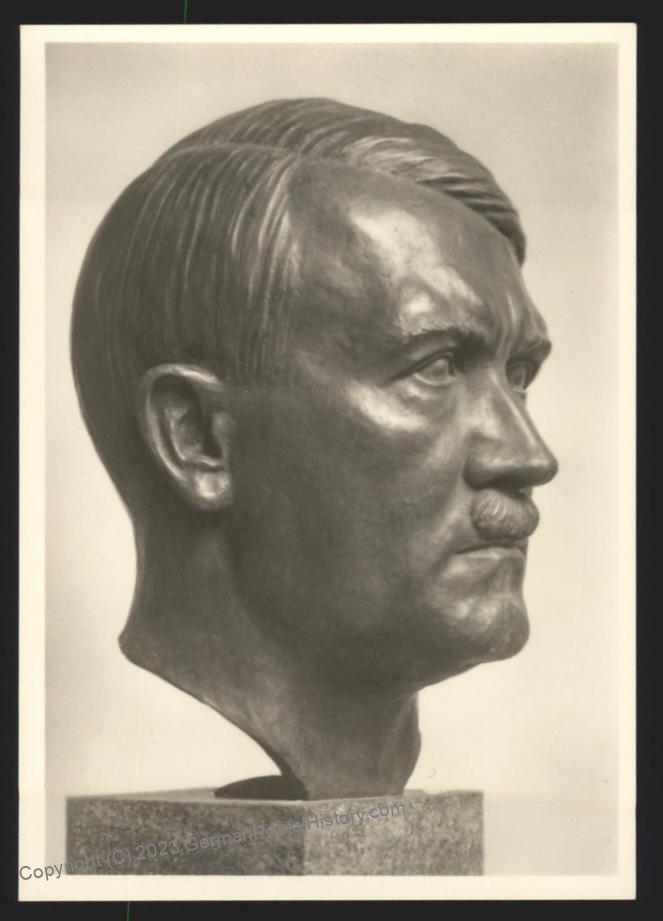 3rd Reich Germany Hitler Model Bust Portrait Film Foto Verlag RPPC ...