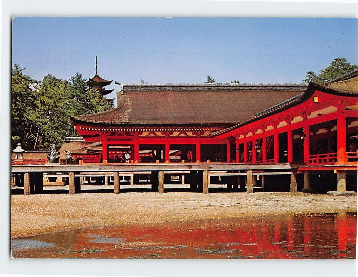 Postcard The Main Shrine of Itsukushima Shrine & the Five Storied Pgoda ...
