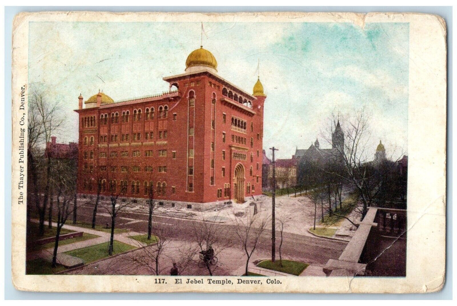1907 El Jebel Temple Exterior Building Denver Colorado Vintage Antique ...