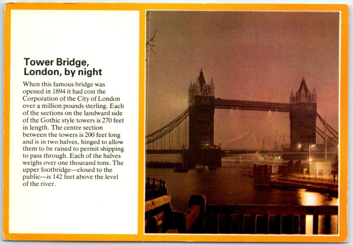 Postcard - Tower Bridge by Night, London, England | Europe - United ...