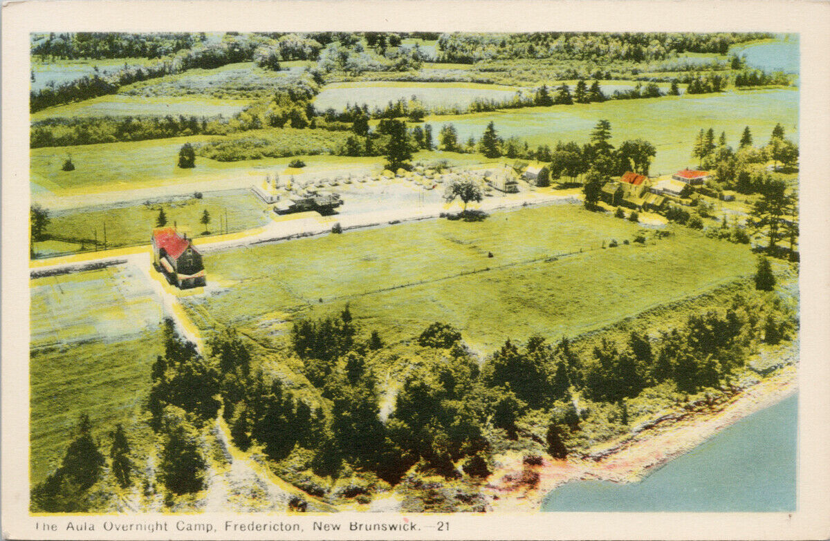 Aula Overnight Camp Fredericton NB New Brunswick Unused PECO Postcard ...