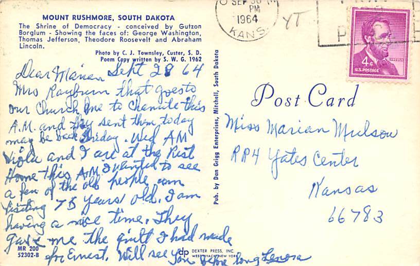 Mount Rushmore Poem Misc SD | United States - South Dakota - Other ...