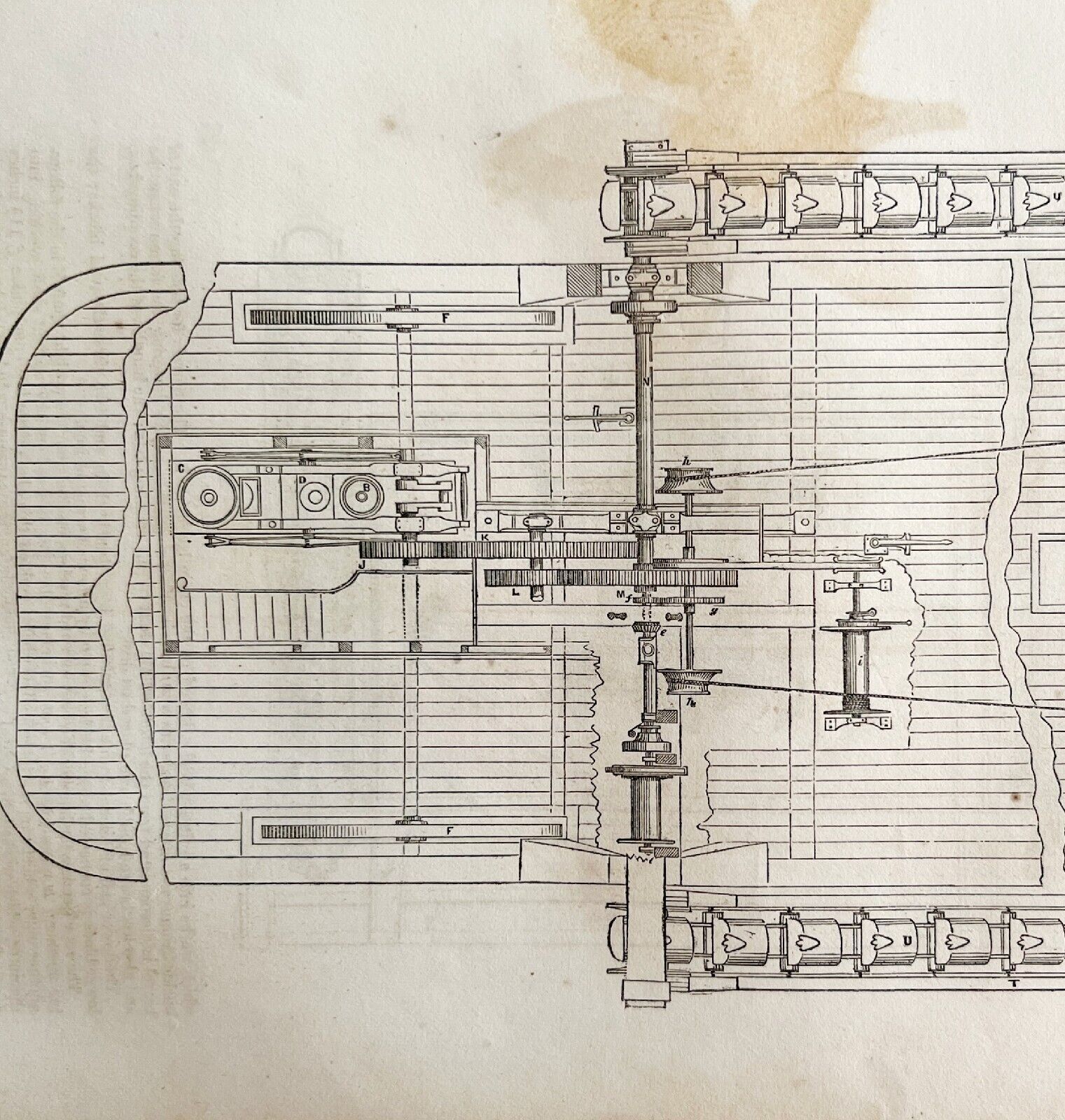 Dredging Machine Woodcut 1852 Victorian Industrial Print Engines ...