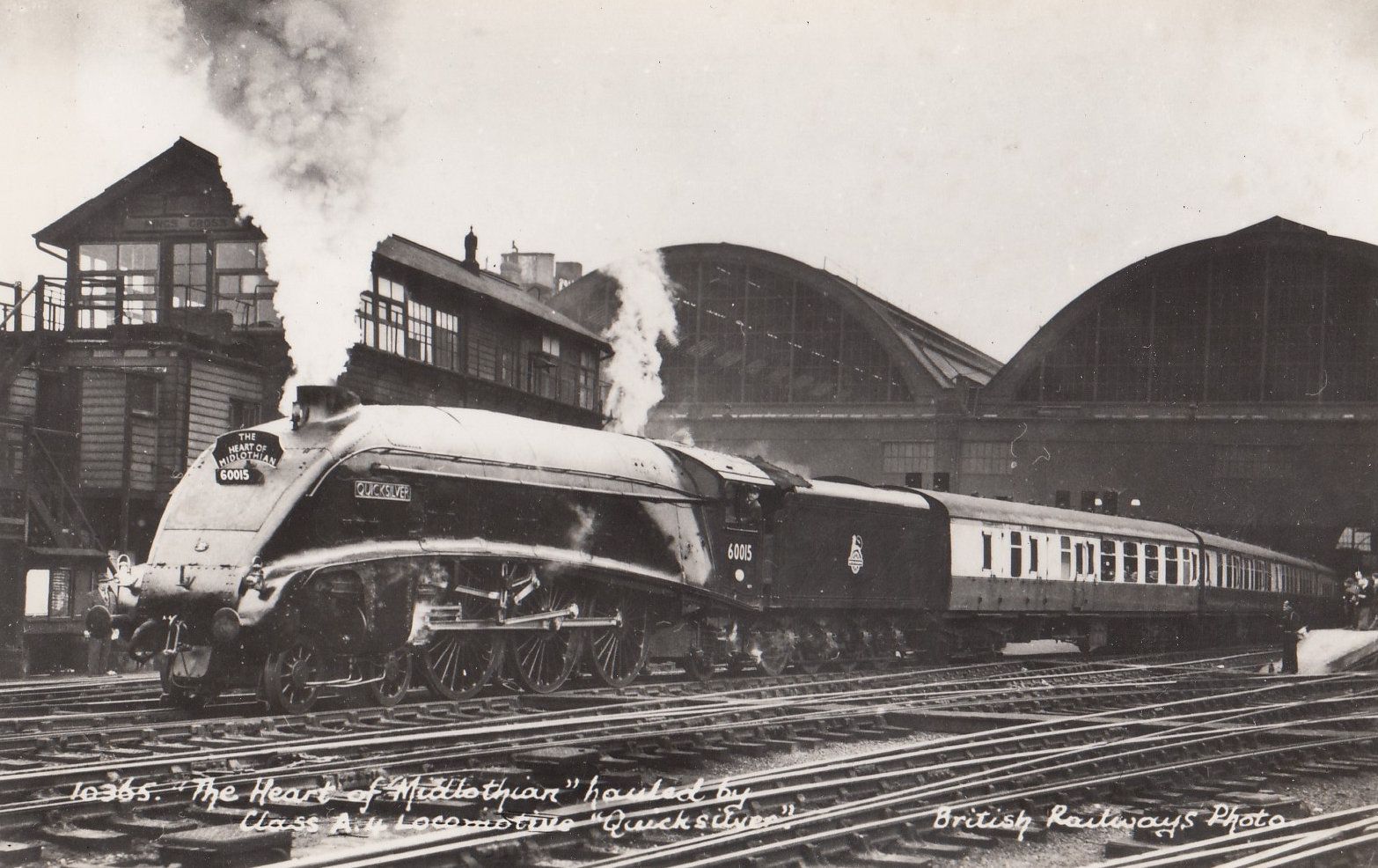 The Heart Of Midlothian Quicksilver Train Real Photo Railway Postcard ...