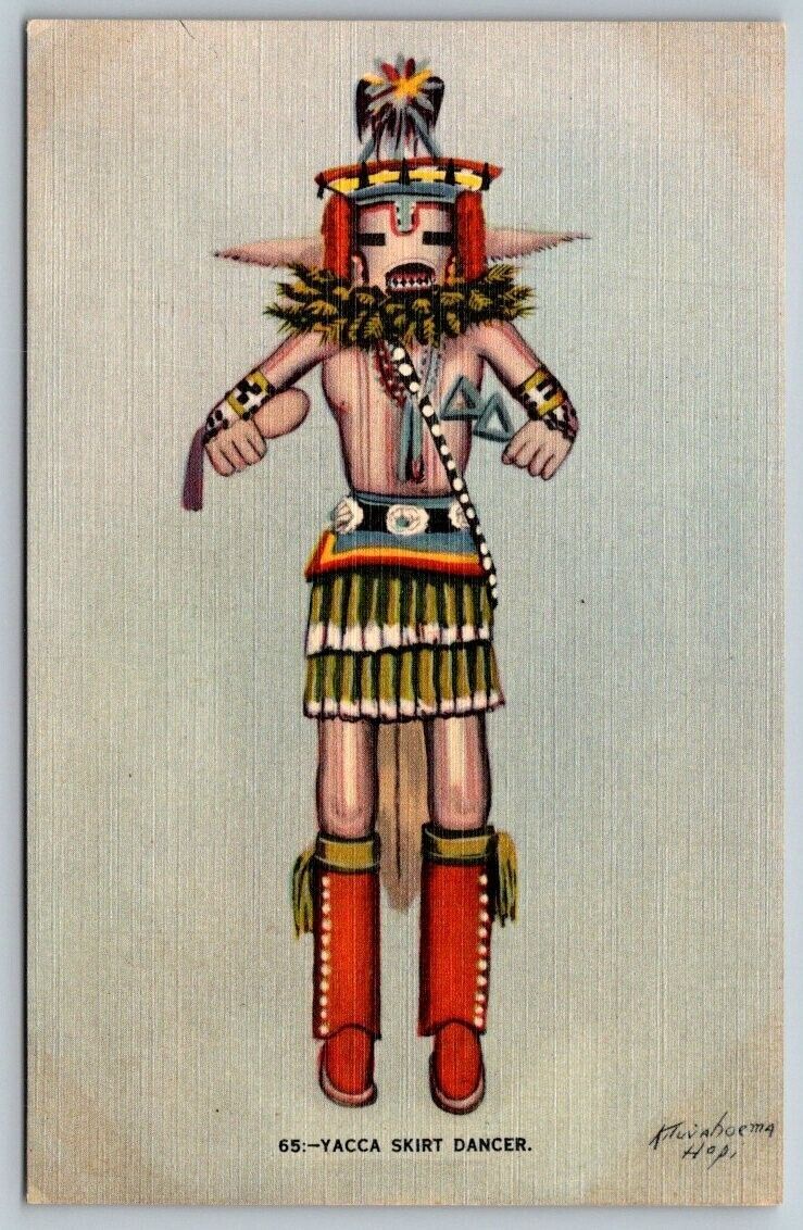 New Mexico Postcard - Native American Hopi Indian Snake Dance Yacca ...