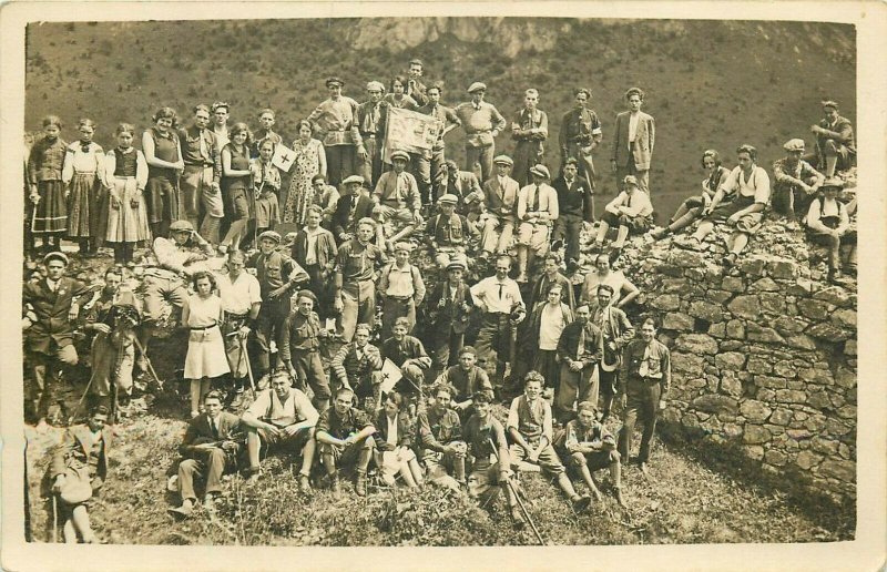 Romania 1930 scouts scoutism large group real photo postcard | Europe ...
