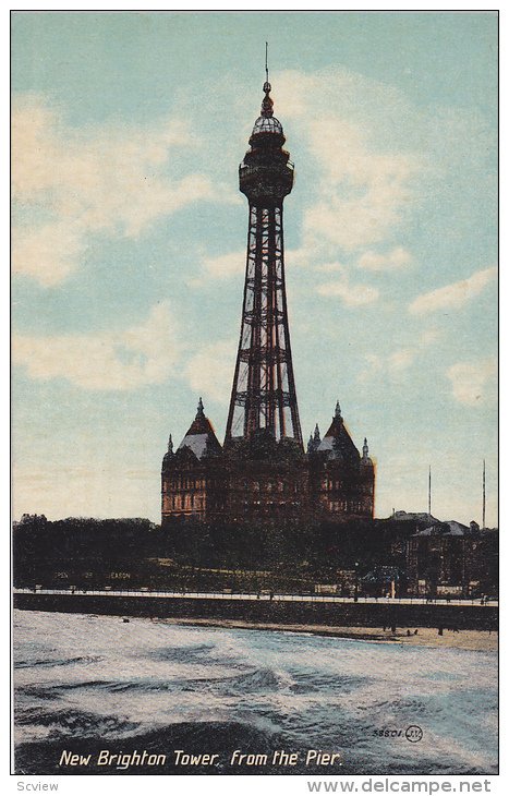 New Brighton Tower From The Pier, England, UK, 1900-1910s | Europe ...