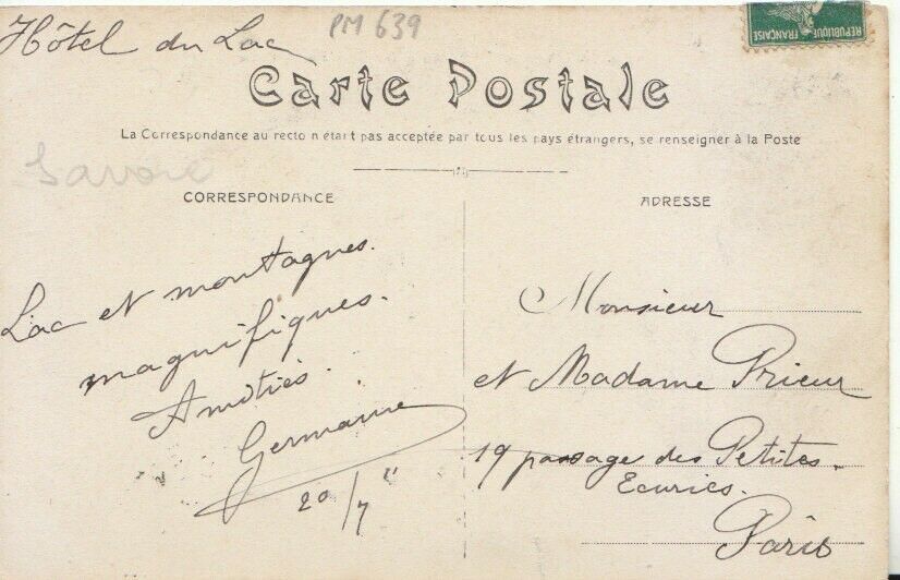 France Postcard - Lac d'Annecy - Chateau De Duingt Et Roc De Chere ...