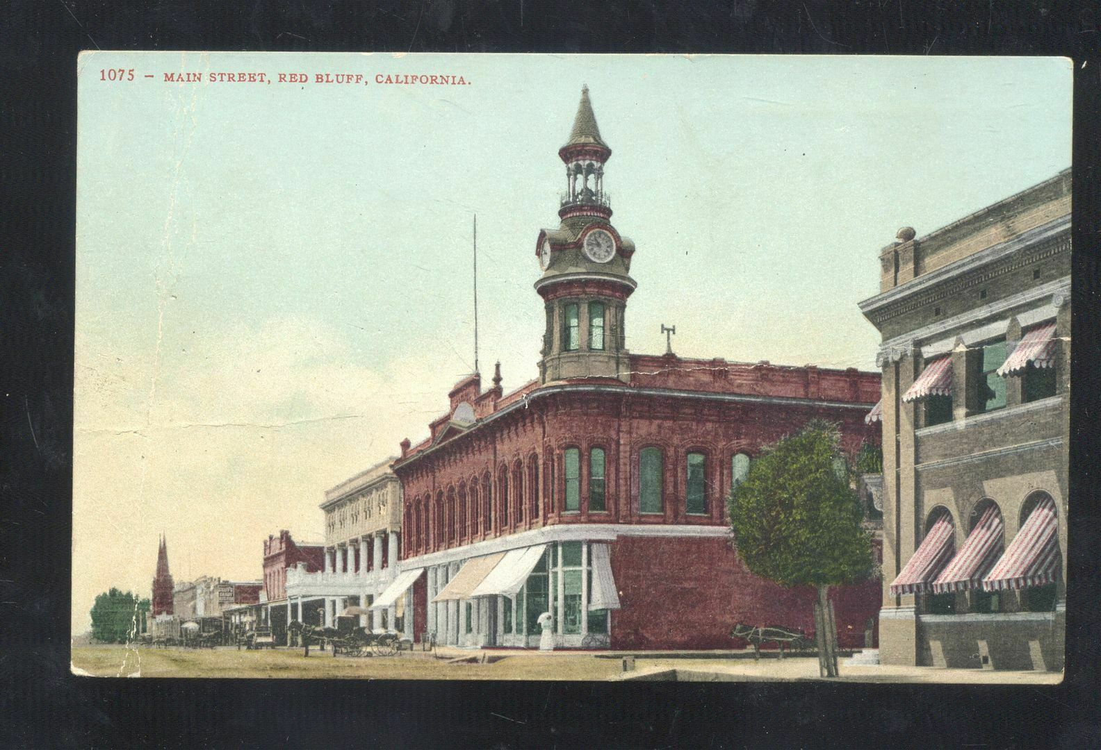 RED Bluff California Downtown Main Street Scene Vintage Postcard 1910 ...