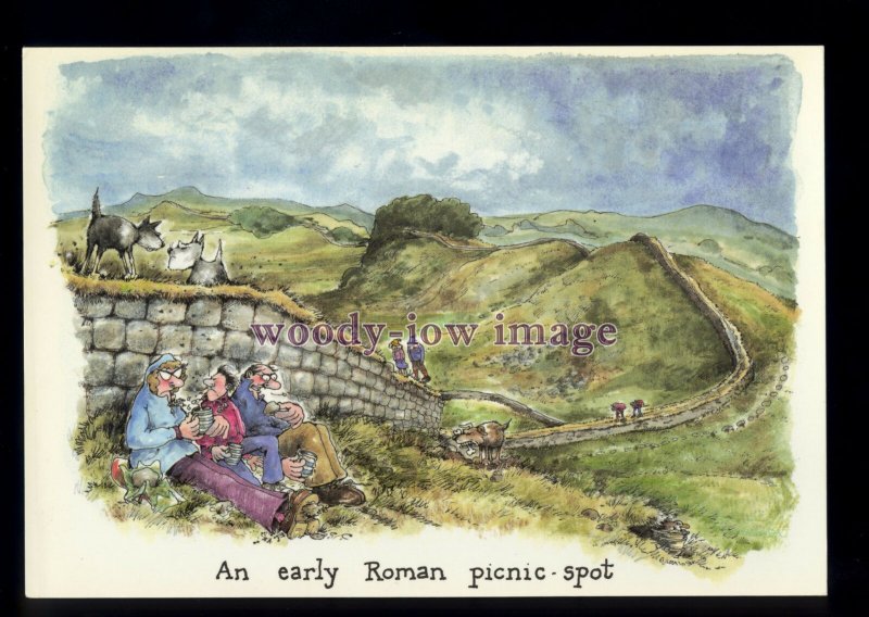 BES179 - Hadrian's Wall - An early Roman picnic-spot! - comic postcard ...
