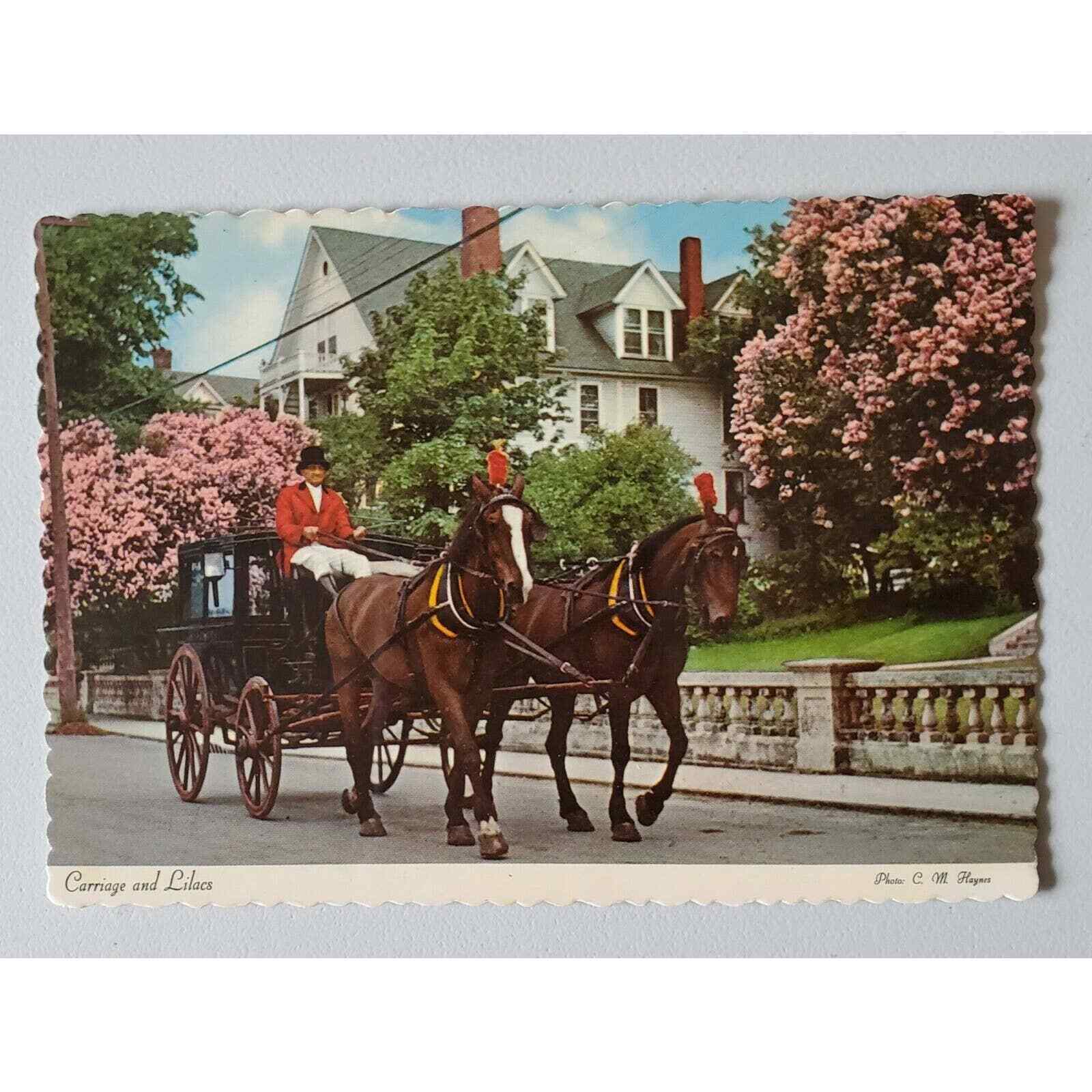 Horse Carriage Lilacs Lilac Festival Mackinac Island Michigan 1939 ...