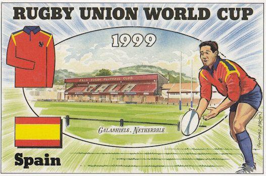 Spain Galashiels Netherdale Stadium Map Rugby World Cup Uniform ...