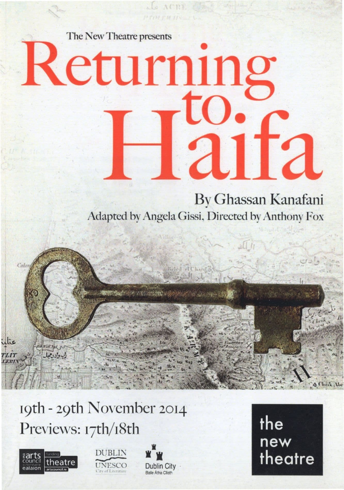 Returning To Haifa Palestine Jaffa Israel War Irish Map Theatre ...