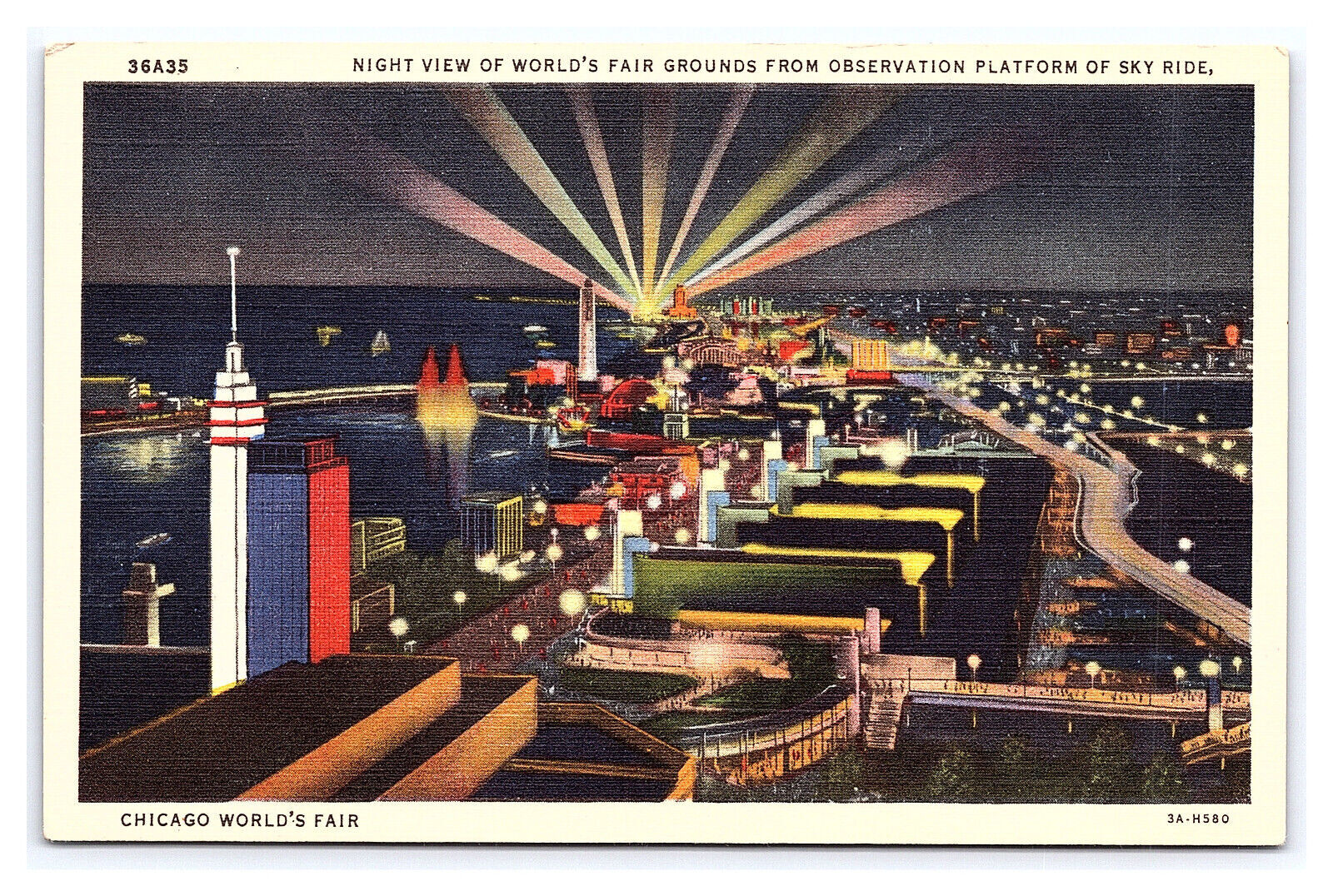 Chicago World's Fair Grounds IL Postcard From Observation Platform Of ...