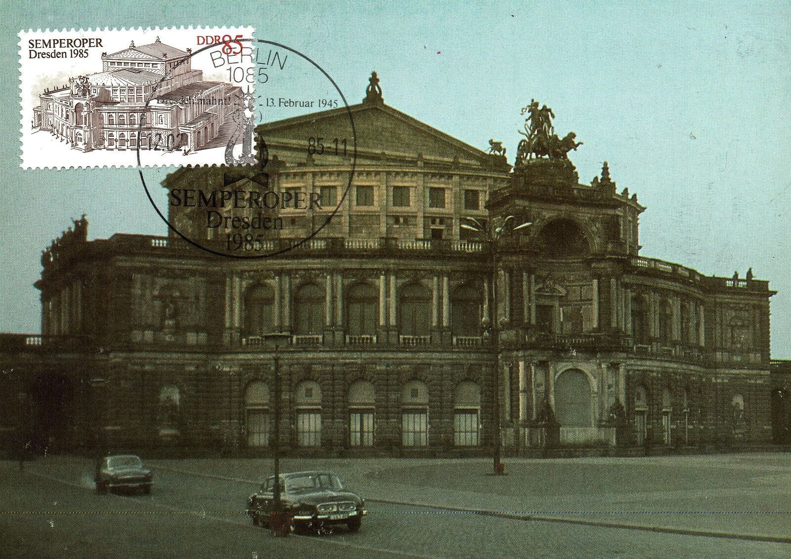 East Germany DDR Postal Services Maximum Postcard 40 Years Dresden ...