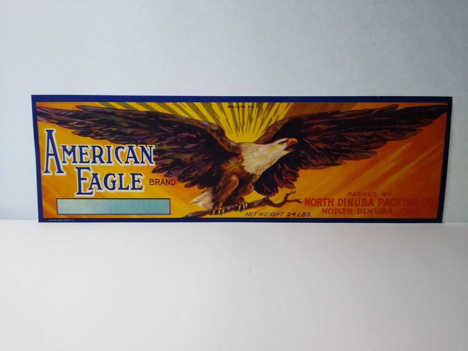 American Eagle Brand Fruit Crate Label High Flying Bird Original ...