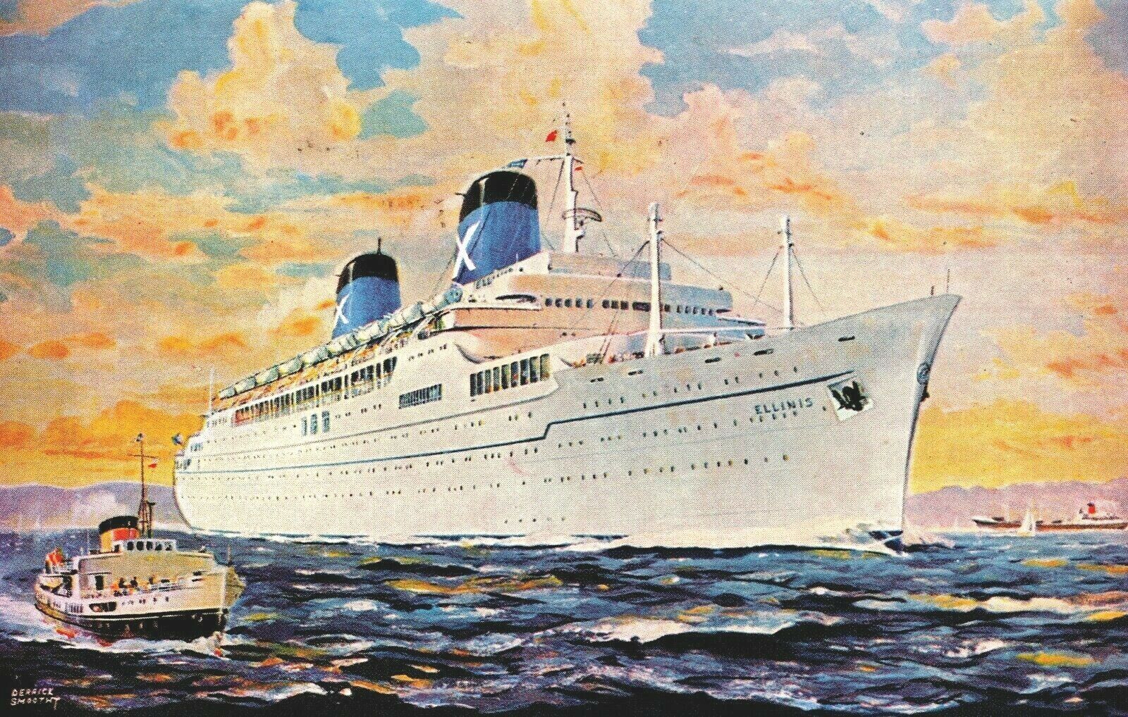 RHMS Ellinis Chandris Lines Ship Vintage Postcard 04.05 | Other ...