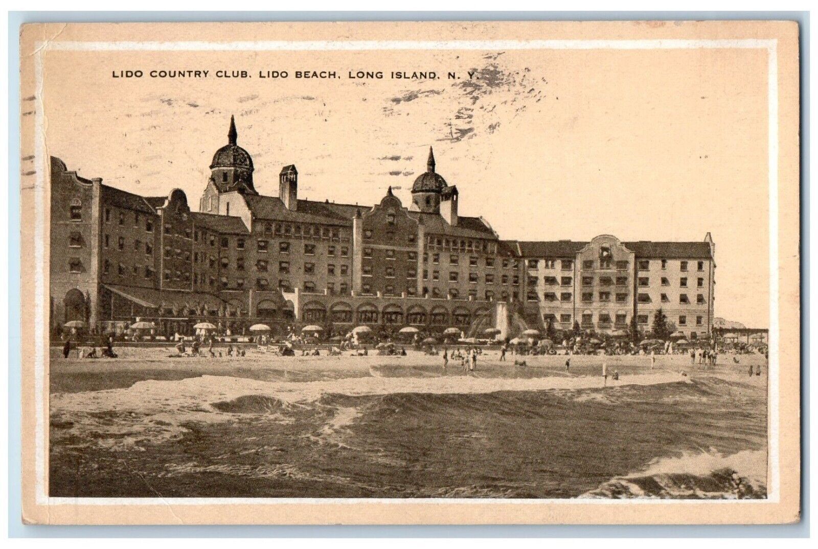 1938 Lido Country Club Lido Beach Front Building Long Island New York ...