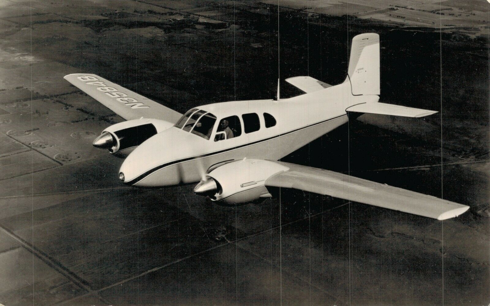Beechcraft Model C50 Twin Bonanza USA Aircraft Vintage RPPC 07.79 ...