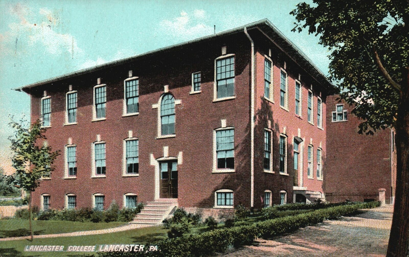 Vintage Postcard 1910's Rear View Building Lancaster College Lancaster ...