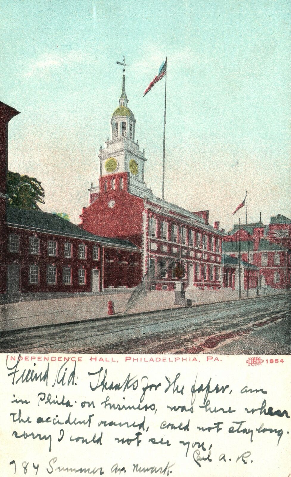 Vintage Postcard 1908 View of The Independence Hall Philadelphia ...