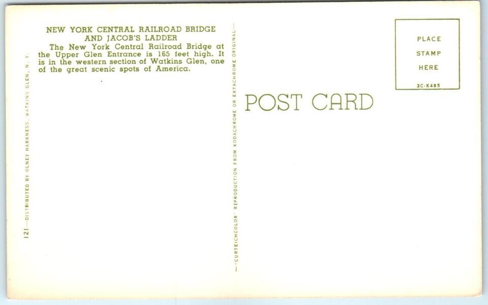 M-92583 New York Central Railroad Bridge and Jacob's Ladder Watkins ...