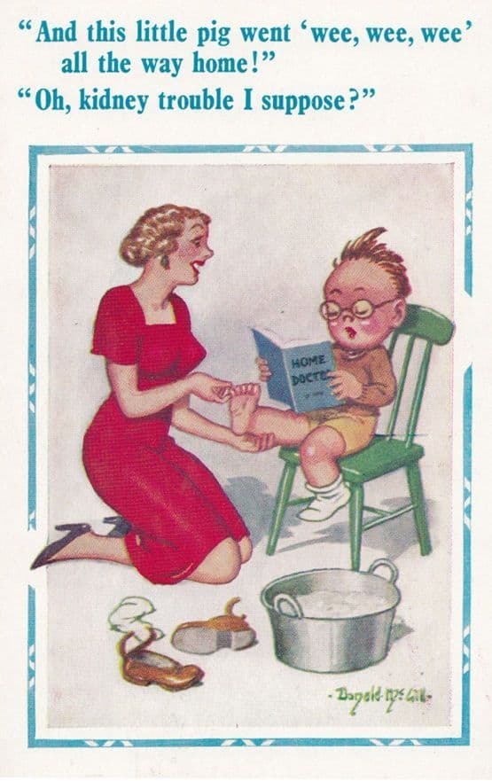 The Three Little Pigs Nursery Rhyme With Bladder Trouble Comic Humour ...
