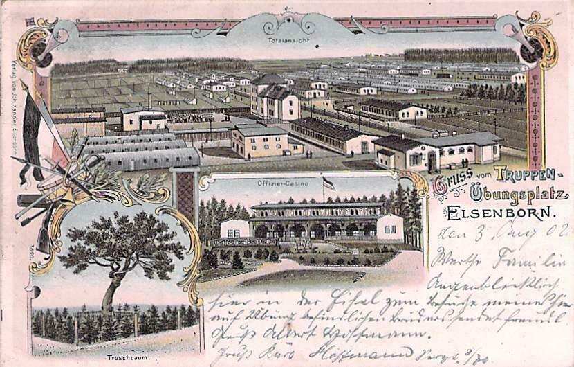 Gruss Von Truppen-Ubungsplatz, Elsenborn Litho Vintage German Postcard ...