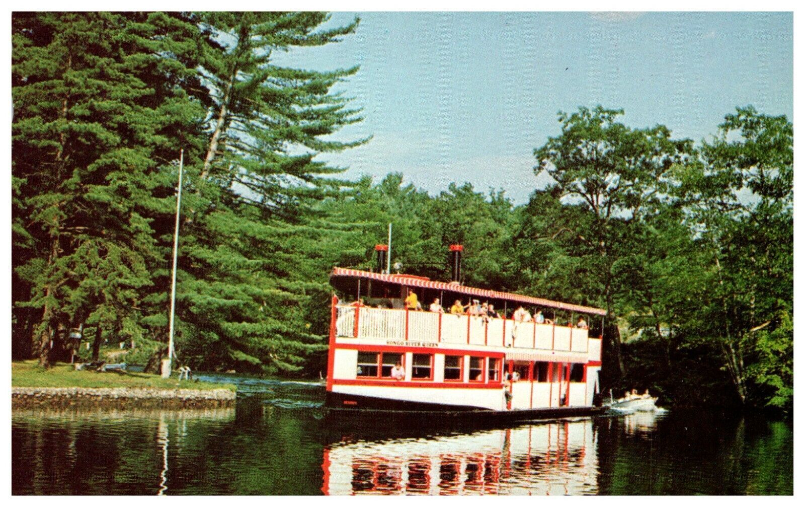 Postcard Songo River Queen Replica of the famed Mississippi stern ...