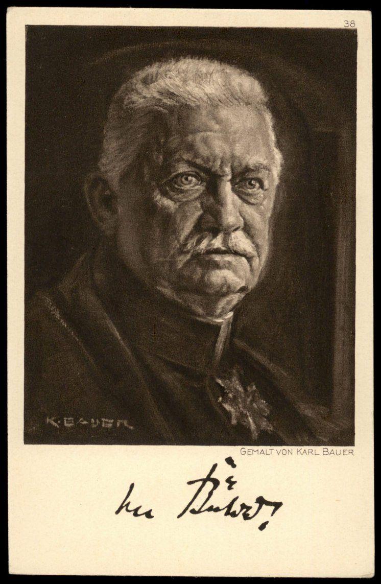 Germany WWI Generalfeldmarschall Karl von Bulow Artist Signed Portrait ...