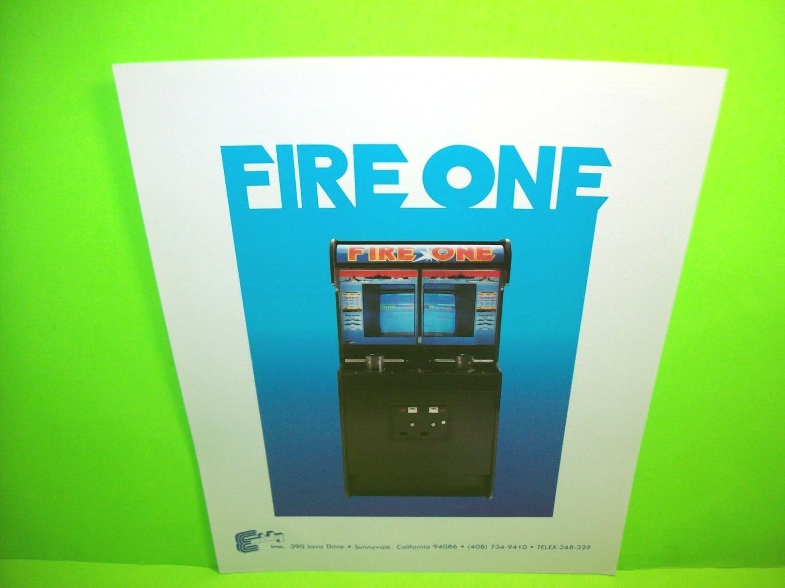 Exidy FIRE ONE Original 1979 NOS Video Arcade Game Flyer Submarines (2 ...