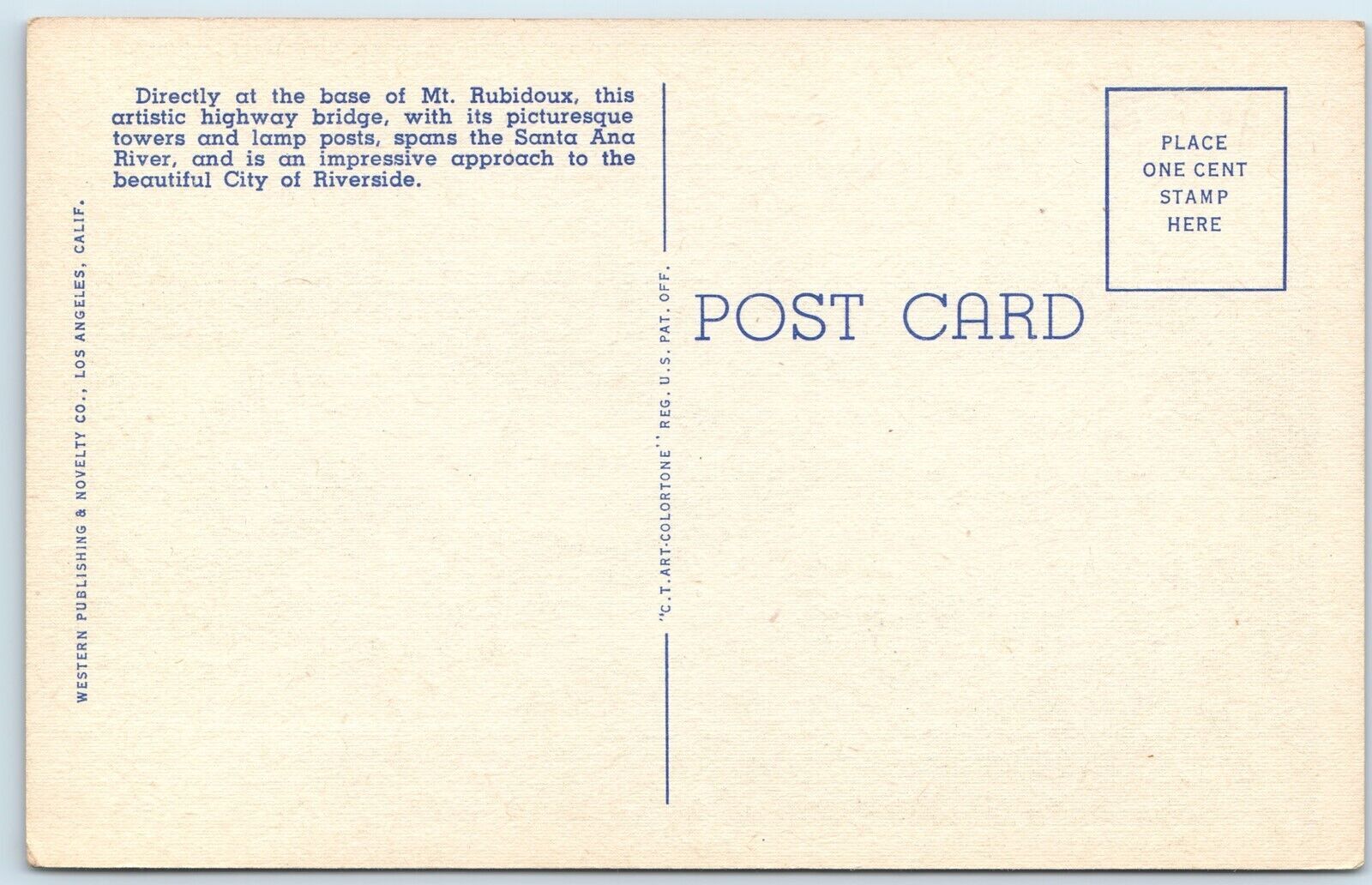 1941 Riverside, CA Rubidoux Mission Santa Ana River Bridge Raincross ...