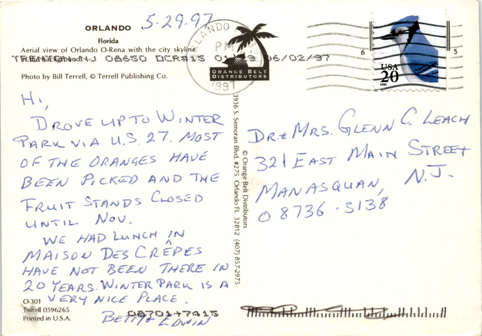 Orlando, Florida, Orlando O-Rena, city skyline, Bill Terrell, Terrell ...