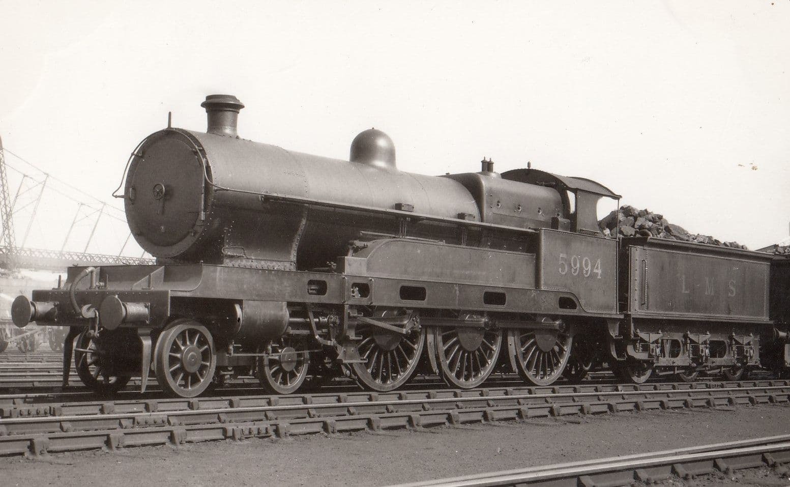 LMS Class 4-6-0 Number 5994 1913 Vintage Train Plain Back Postcard ...