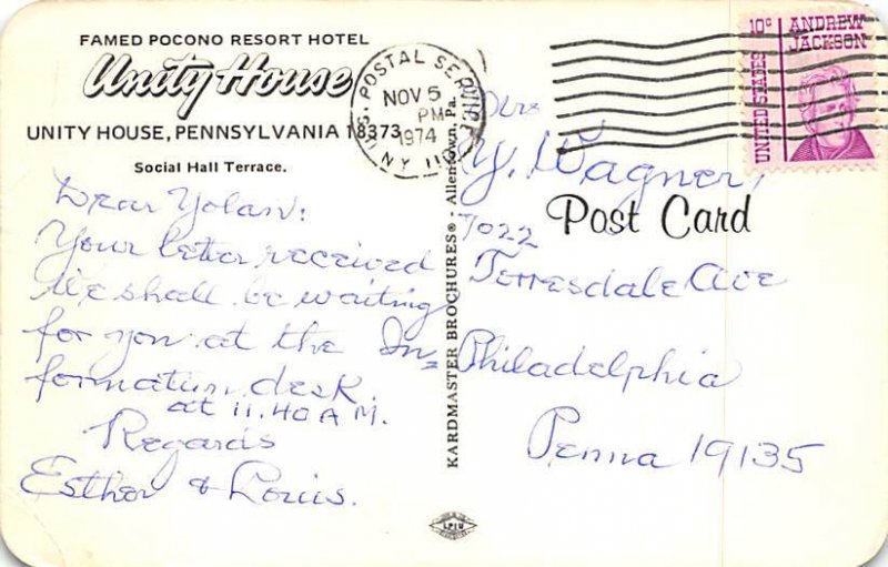Famed Pocono Resort Hotel Unity House Unity House, Pennsylvania PA ...
