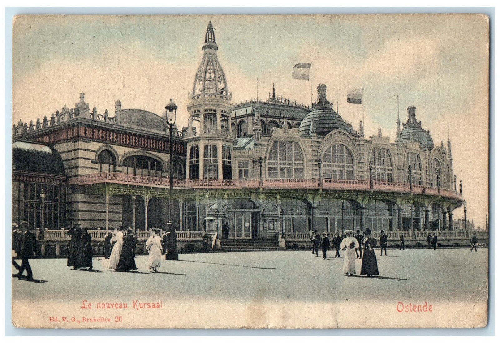 1906 Le Nouveau Kursaal Event Venue in Ostend Belgium Antique Postcard ...