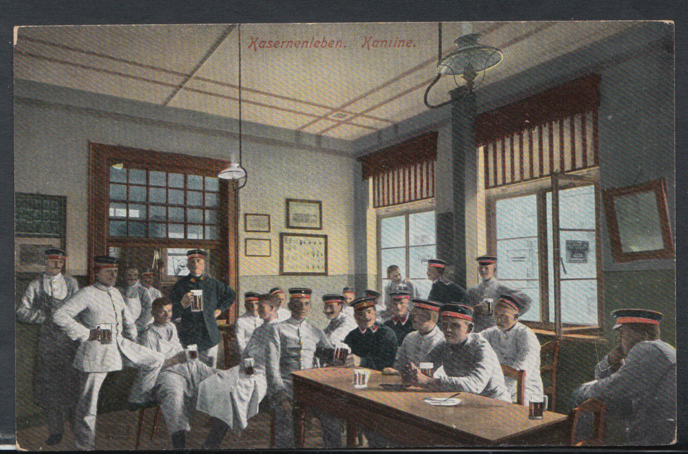 Germany Postcard - Kasernenleben Kantine - German Military Barracks ...