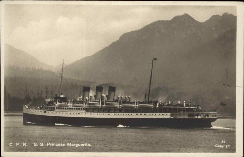 STEAMSHIP CRUISE SHIP SS Princess Marguerita Old REAL PHOTO Postcard ...