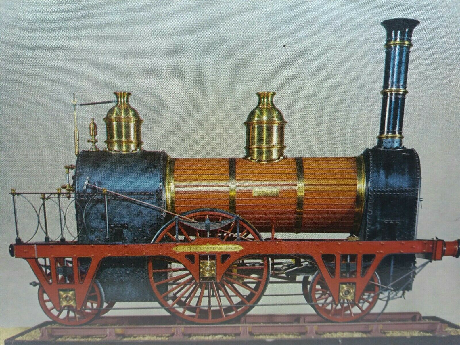 Vintage Postcard Model of Passenger Steam Locomotive 1845 2-2-2 ...