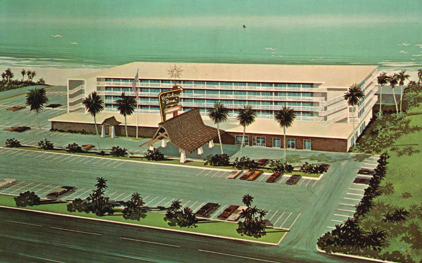 Vintage Postcard 1973 Cocktail & Heated Pool Holiday Inn Surfside ...