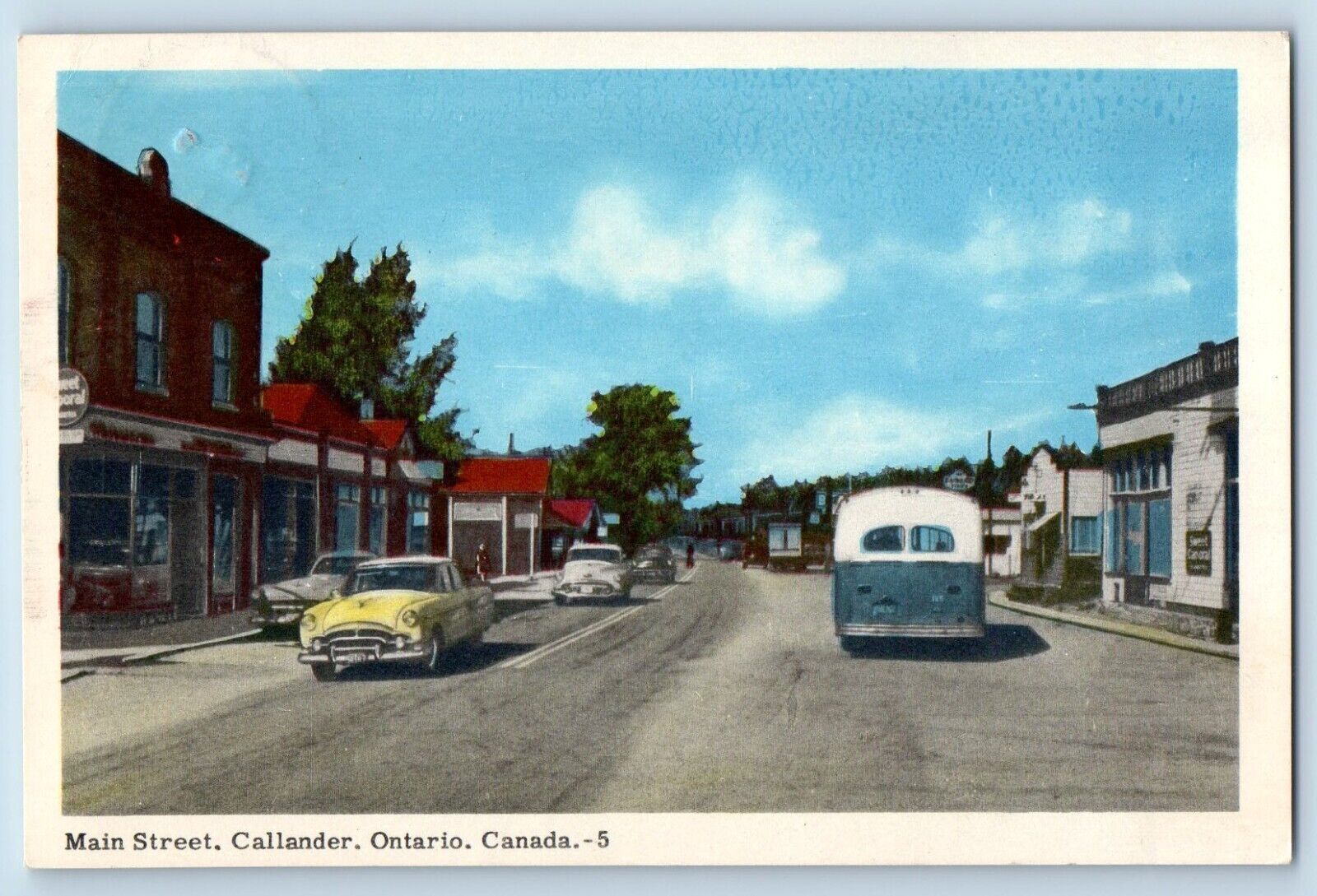 Callander Ontario Canada Postcard Main Street Business Section c1950's ...