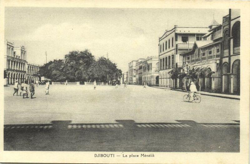 djibouti, La Place Menelik, Bike (1930s) | Africa - Djibouti, Postcard ...