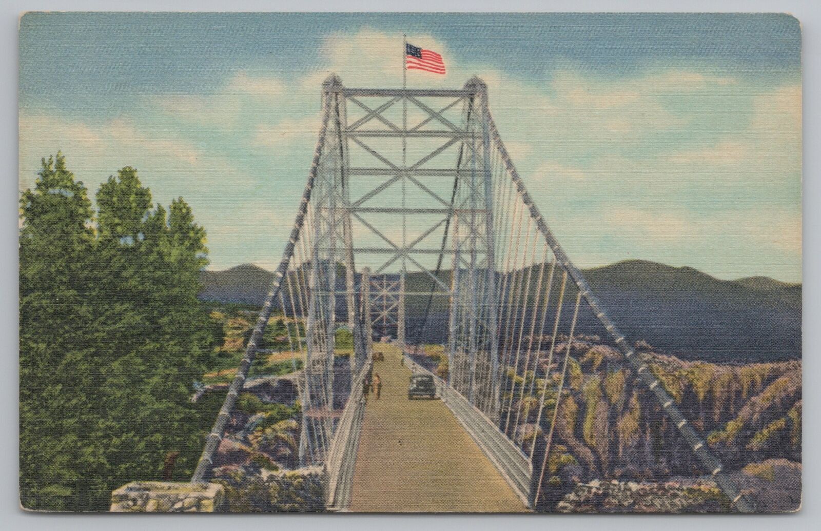 Bridge~Suspension Bridge Spanning Royal Gorge~Canon City CO~Vintage ...